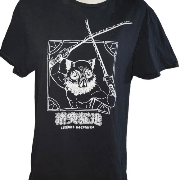Shirts | Aniplex Demon Slayer Kimetsu No Yaiba Inosuke Black Tshirt ...
